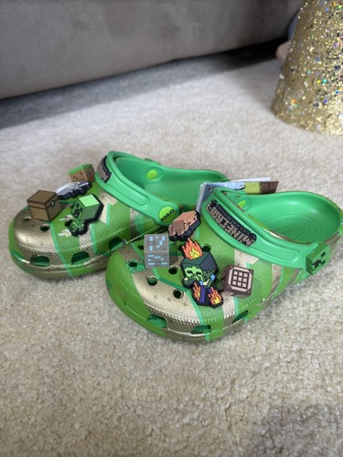 HOT Minecraft Kids' Crocs. Size J3 LIMITED EDITION Beach shoes | eBay