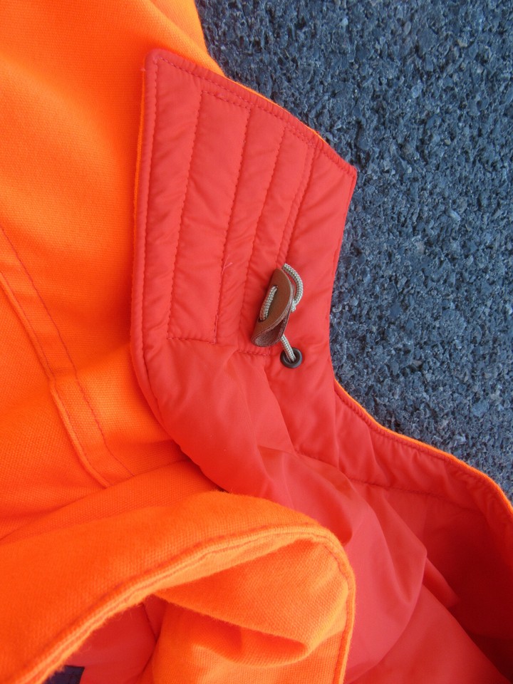 Vintage Woolrich Neon Blaze Orange Hunting Jacket Coat Parka Hooded ...