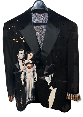 Vintage Phantom Of The Opera Hand Painted Tuxedo Suit Jacket Broadway ...