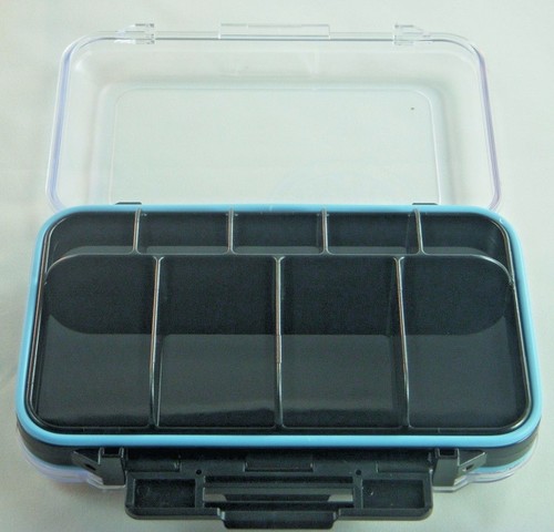 2 Sided Clear Ice/Trout Fishing Jig Box Waterproof Compartments ...