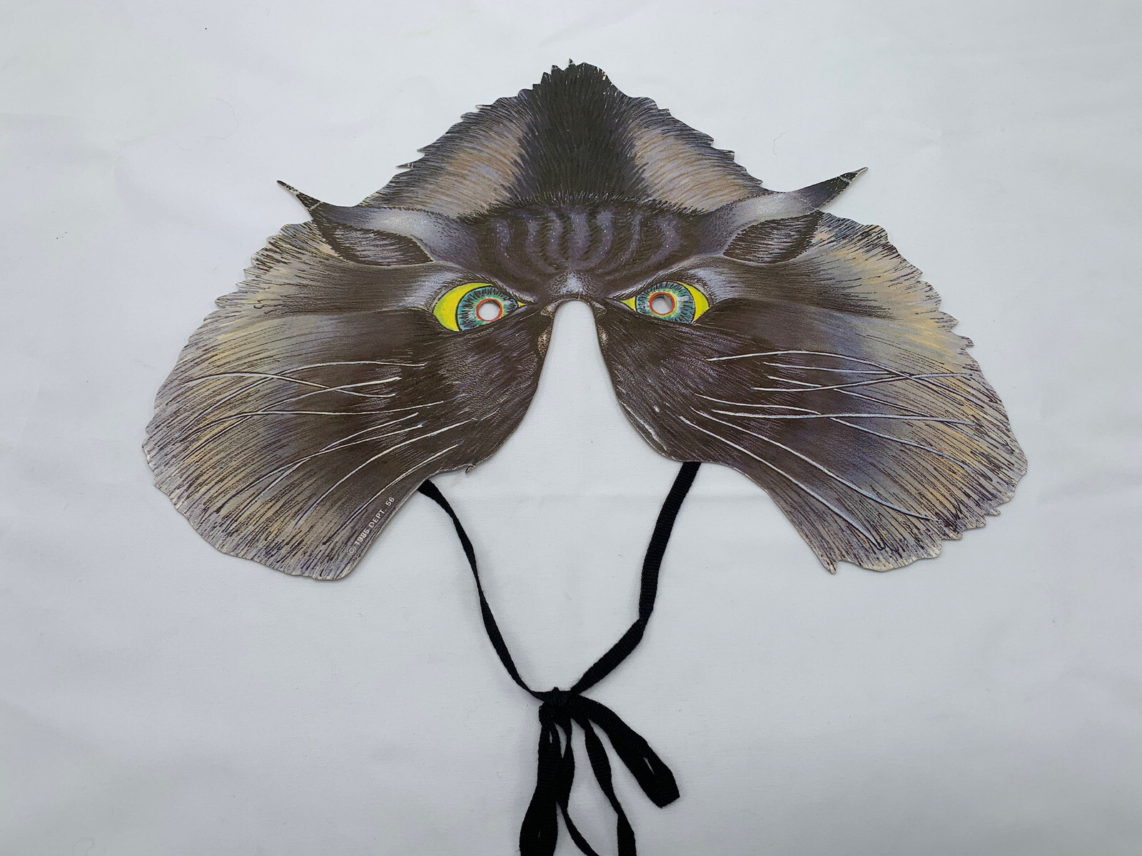 6 Vintage 1985 Dept. 56 Die Cut Halloween Masks: Witch, Pumpkin Bat ...
