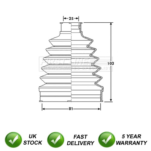 CV Joint Boot Set Front Outer SJR Fits Renault Clio Megane Scenic ...