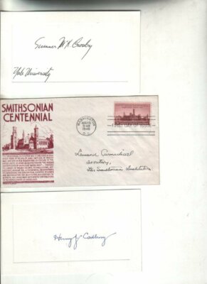 Leonard Carmichael AUtographed First Day Cover Educator / Psychologist ...