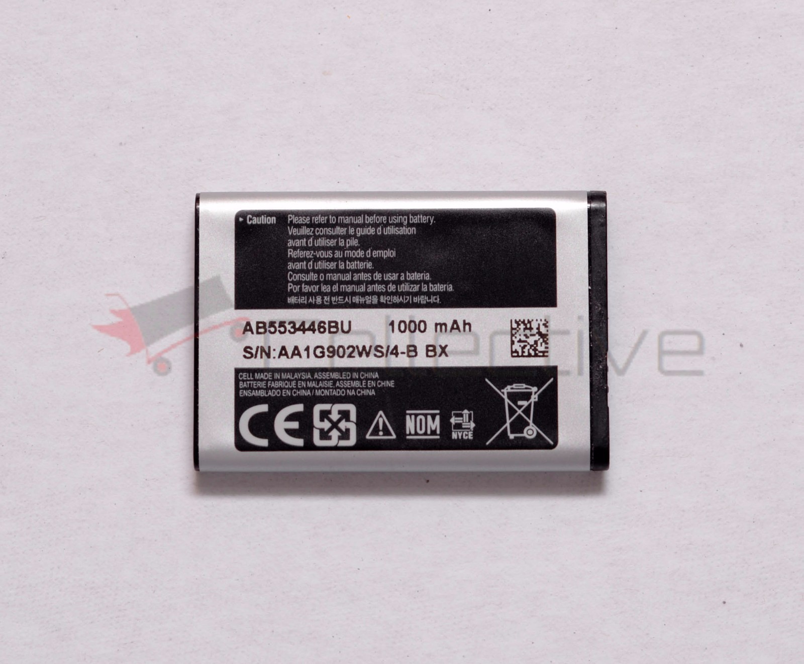 New OEM Samsung Battery AB553446BU BATTERY GT-C5212 C5212 E1100 C3300K ...