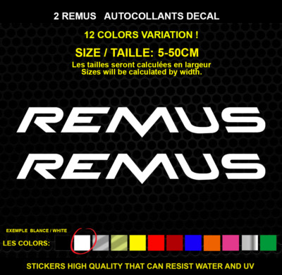 2 REMUS autocollant Véritable decal autocollant STICKERS IMPERMÉABLE | eBay