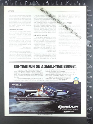 1991 ADVERTISEMENT for Spectrum 16 160 Sportster boat | eBay