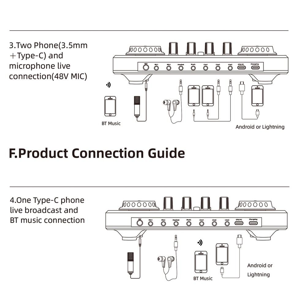 Earphone Studio Recording Kit Podcast Mixer Equipment Condenser ...