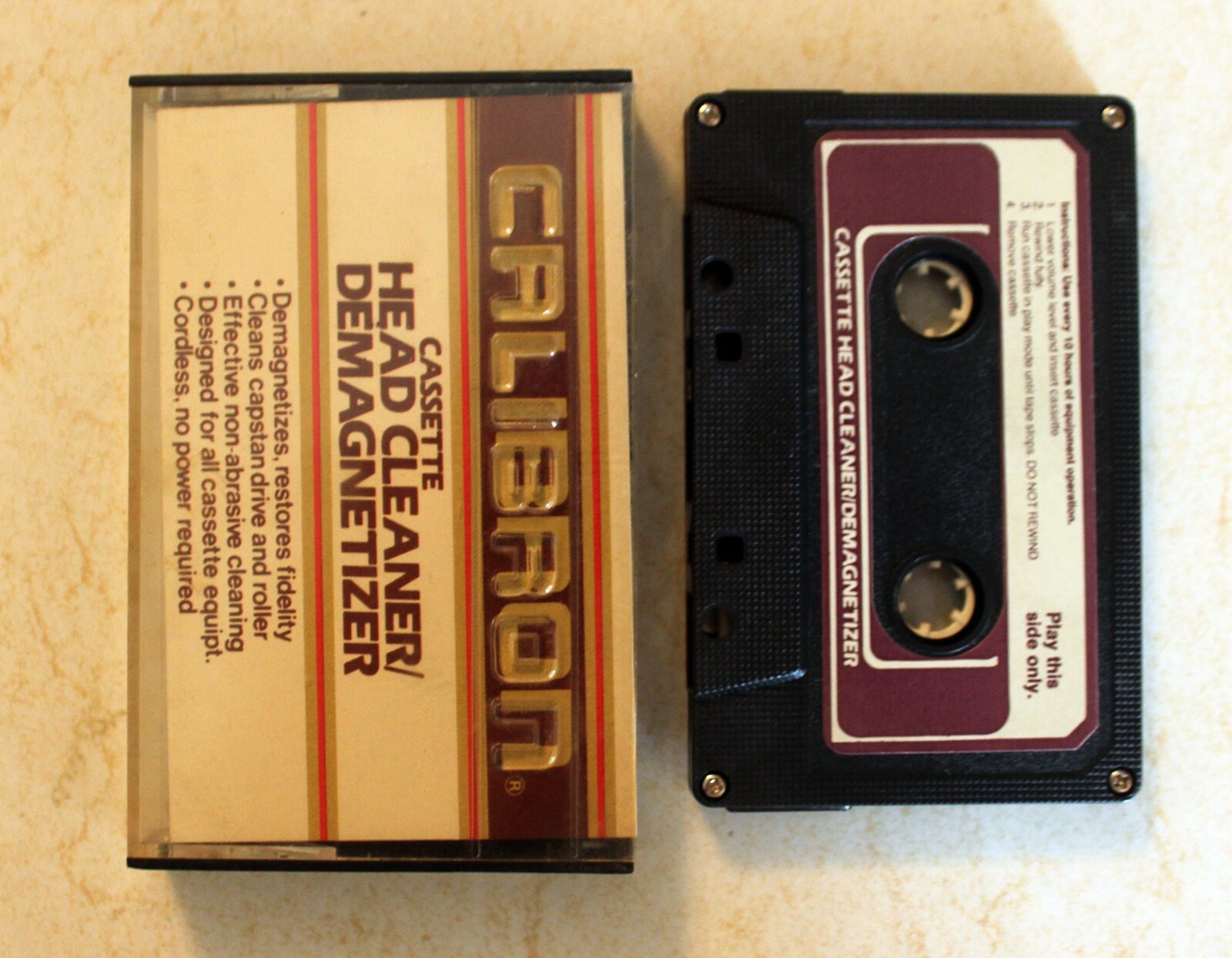 Calibron Cassette Head Cleaner/Demagnetizer Tape: Cleans Capstan ...