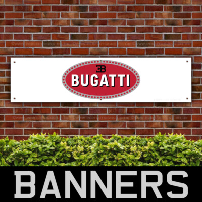 Bugatti PVC Banner Garage Workshop Advertising Showroom Sign ...