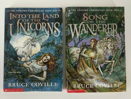 Bruce Coville~Unicorn Chronicles 1 2 PB Lot~Into the Land~Song of the ...