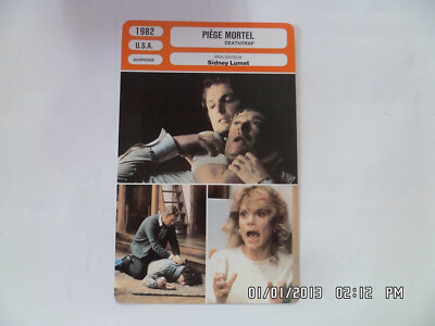 CARTE FICHE CINEMA 1982 PIEGE MORTEL Michael Caine Christopher Reeve ...