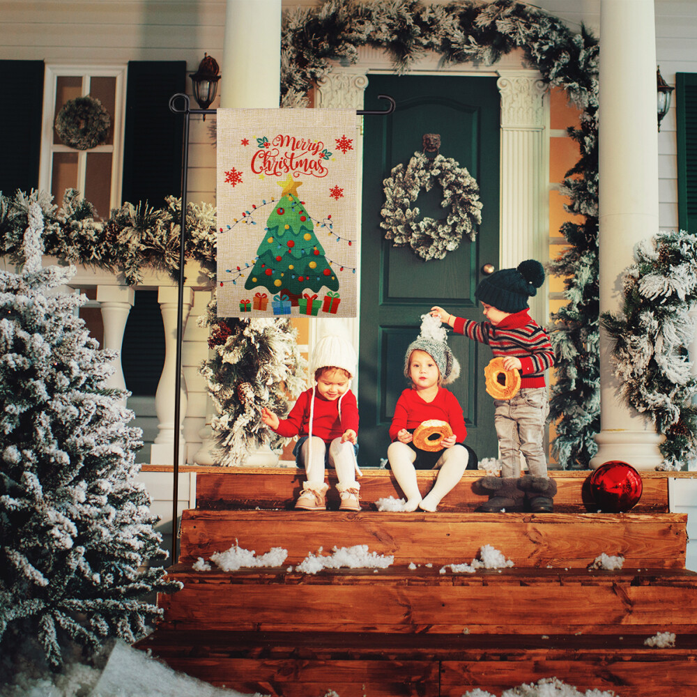 Applique Christmas House Flags Christmas Bouquet Garden Flag - I ...