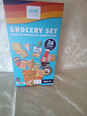 Aldi Play Kids Grocery Play 26-Piece Set New in Box Pretend Groceries ...