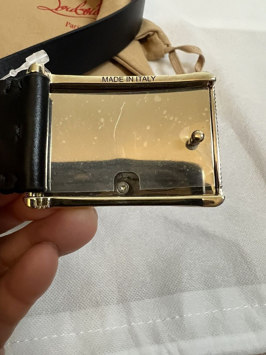 Christian Louboutin New $620 Men's Ricky Leather Belt 110 Christian Louboutin New $620 Men's Ricky Leather Belt 110