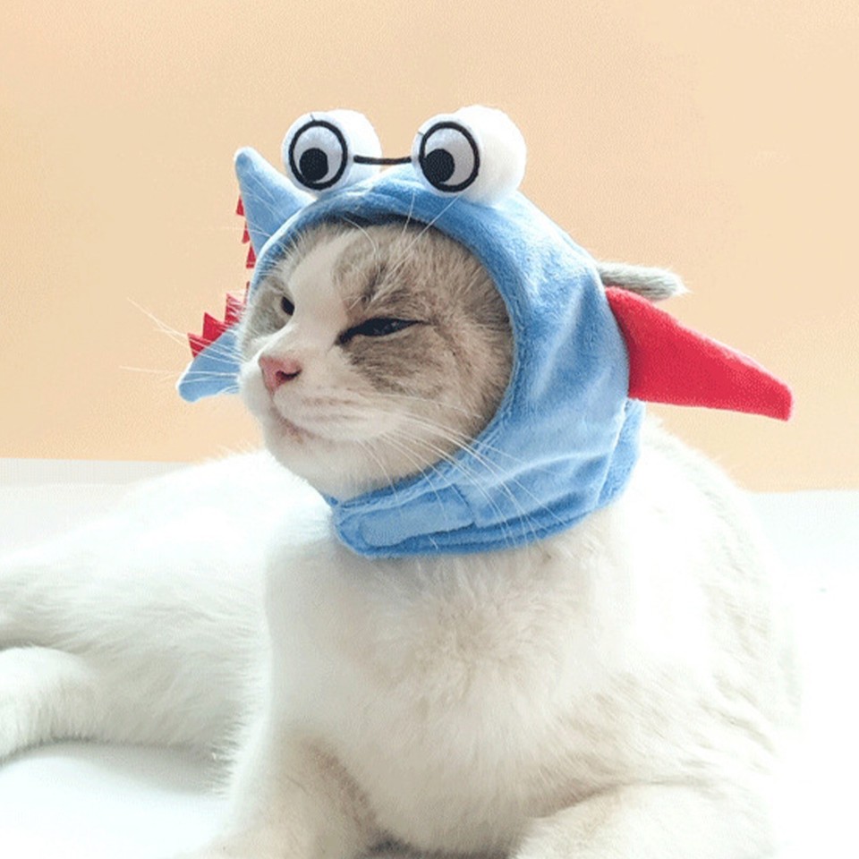 Pet Costume Hat Adjustable Soft Breathable Washable Cute Cat Headgear ...