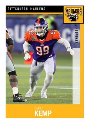 2022 Score USFL Football CTNW #108 Carlo Kemp Pittsburgh Maulers Custom ...