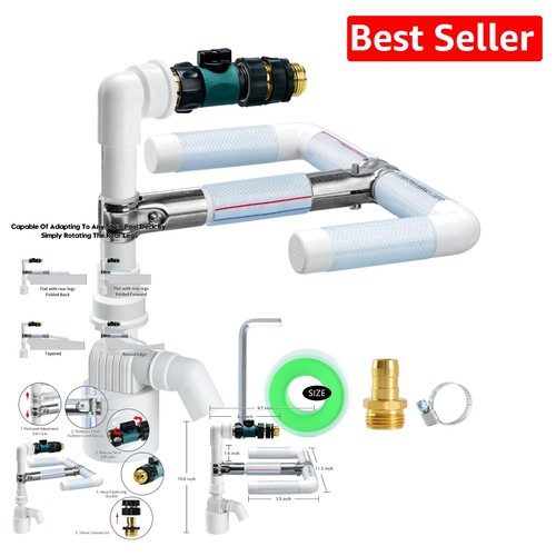 Automatic Pool Water Leveler with Adjustable Float Valve & Dual Hose ...
