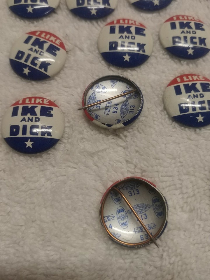 Vintage election pin "I Like Ike And Dick" Political Campaign Button ...