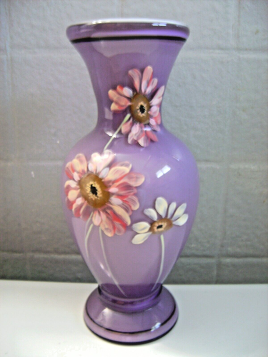 FENTON - P. LAUDERMAN (HP) - LAVENDER OVERLAY VASE - **READ** | eBay