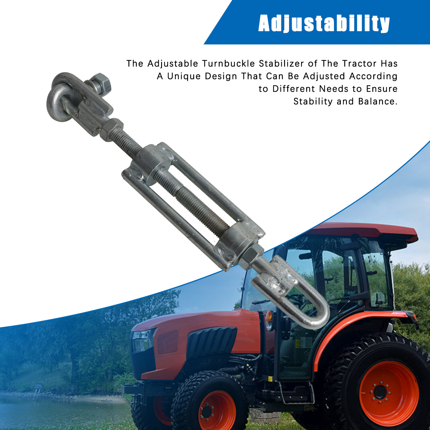 2Pcs Aftermarket Adjustable Turnbuckle Stabilizer for Kubota Tractor ...