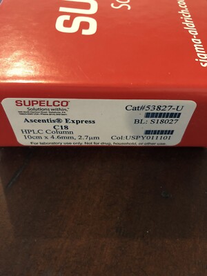 Brand New Ascentis HPLC Column, Express C18, 4.6mm x 100mm, 2.7 um | eBay