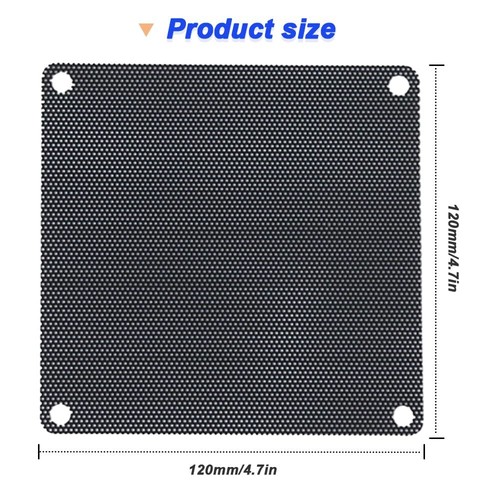 120mm x 120mm Fan Dust Filter 120mm PVC Black PC Cooler Dustproof Case ...