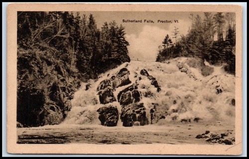 Postcard Sutherland Falls, Proctor, Vt. VT F106 | eBay
