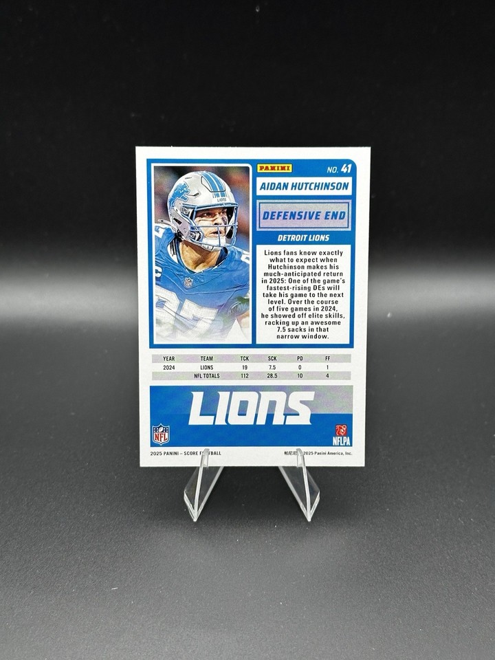 2025 Score - Aidan Hutchinson #41 Pumpkin | eBay