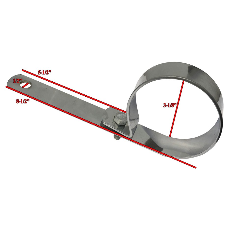 3-1/8" ID Chrome Universal Muffler Support Bracket Harley-Davidson ...