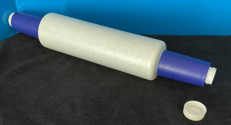 Vintage #948 Tupperware FILL N' CHILL Plastic Rolling Pin Blue & gray ...