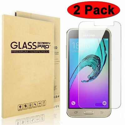 2-Pack Premium Tempered Glass Screen Protector for Samsung Galaxy Amp ...