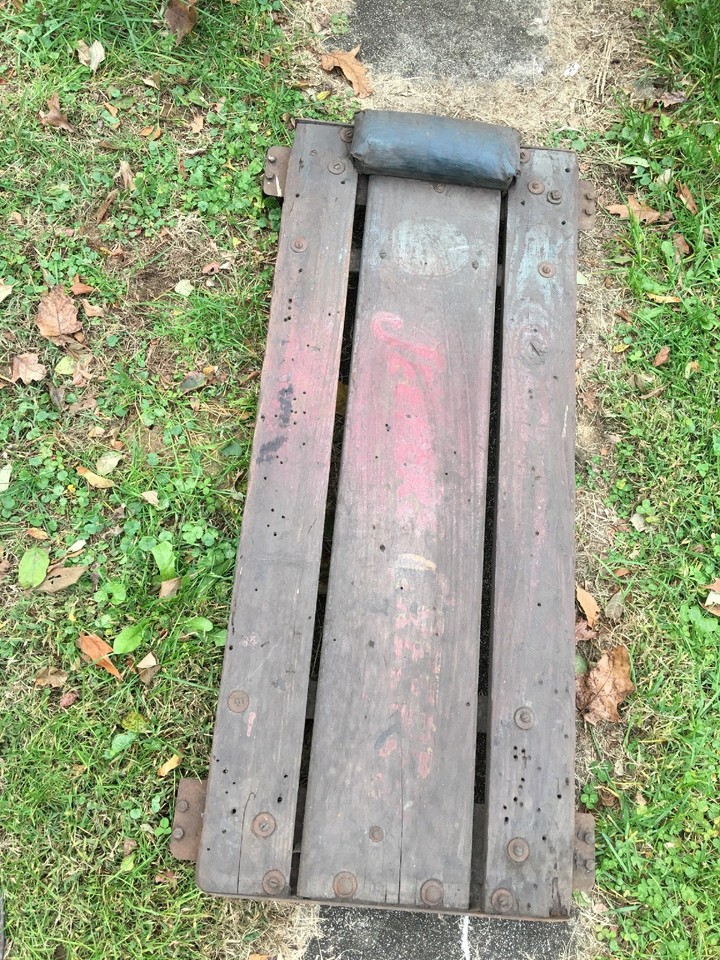 Vintage Lisle Jeepers Creepers Wooden Slide Under Car Auto Mechanic | eBay