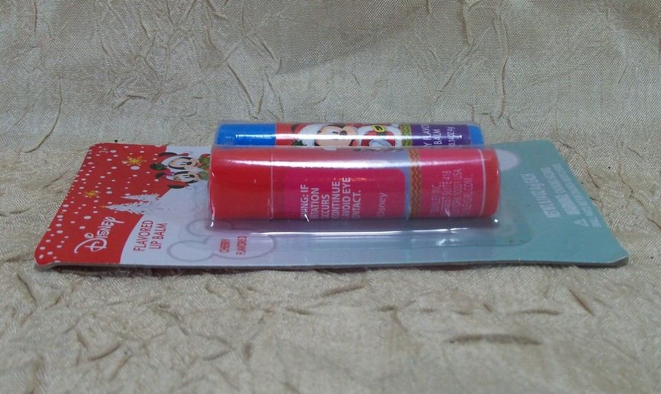 Disney Mickey & Minnie Mouse Flavored Lip Balm Cherry & Blueberry Ages ...