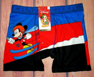 MENS CRAZY BOXER DISNEY MICKEY MOUSE BOXER BRIEF SIZE L (36/38) | eBay