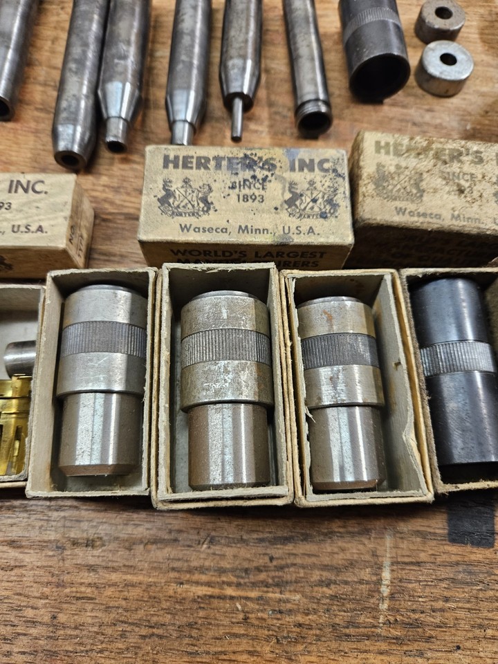Vintage Herters ShotShell Reloading Press Dies & Parts Various Gauges 7 ...