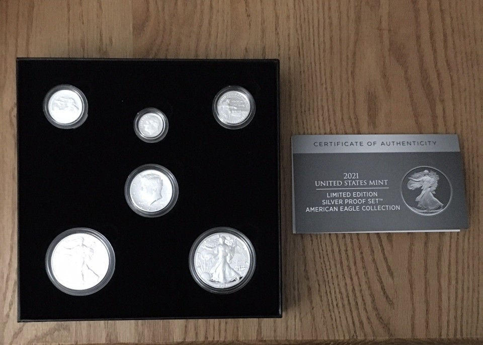 2021 US Mint Limited Edition Silver Proof Set American Eagle Collection ...