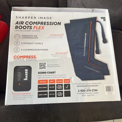 Sharper Image Air Compression Boots Flex Leg Recovery S/M 5'- 5'8" | eBay