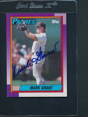 1990 Topps #537 Mark Grant Padres Signed Auto *C7363 | eBay