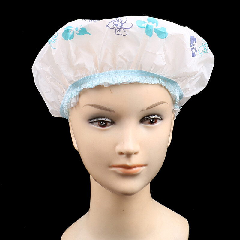 Waterproof Hair Shower Hats Cap Salon Elastic Thicken For Women ...