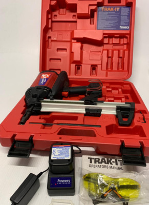 Powers TRAK-IT C5 DT Gas Fastening Tool Nail Gun/Battery/Accessories ...