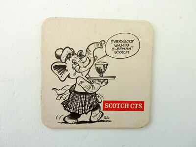 SCOTCH CTS Gordon sous-bock ROBA éléphant kilt Everybody wants Elephant ...
