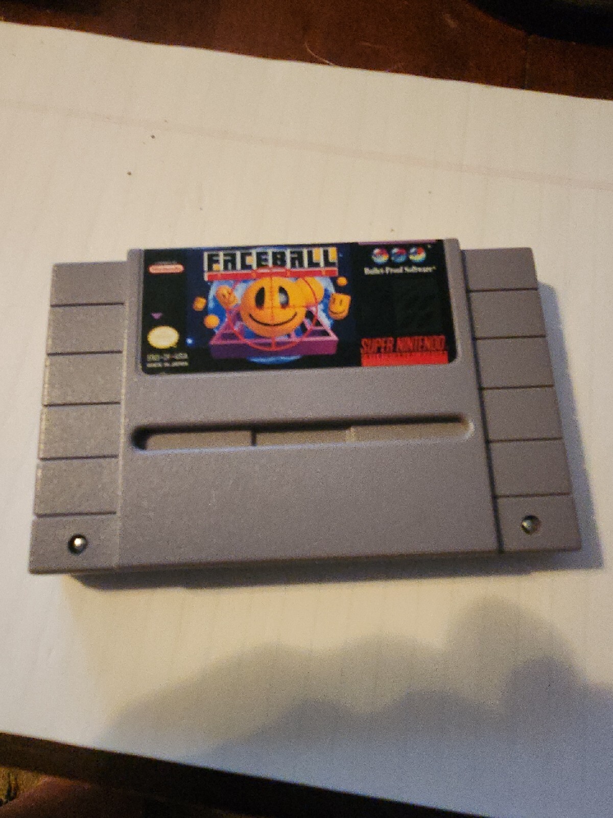 FaceBall 2000 SNES Super Nintendo Entertainment System Game Cartridge ...