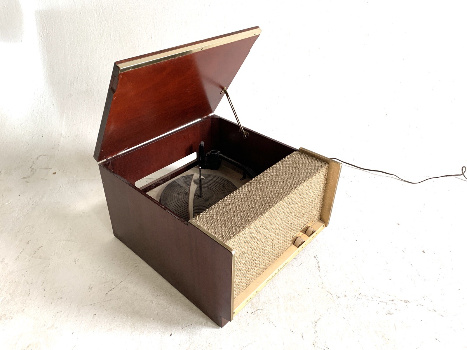 Vintage MidCentury Portable Table Crescent High Fidelity Record Player ...