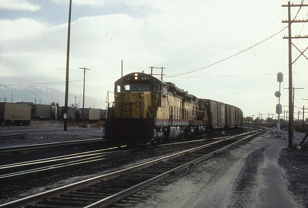 Railroad Slide - Union Pacific #409 EMD SD24 Locomotive 1977 Ogden Utah ...