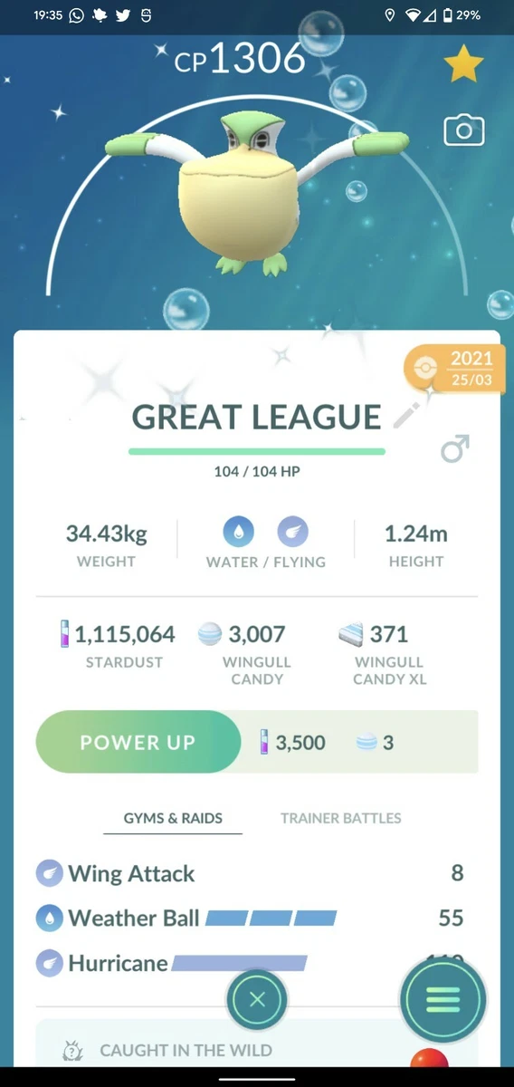 Pokemon Wingull Evolution Chart