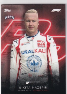 Nikita Mazepin 2021 Topps Lights Out F1 Formula 1 Rookie Red $1.50 ...