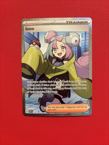 Pokemon Card - Iono 124 Scarlet & Violet SV Black Star Promo Full Art ...