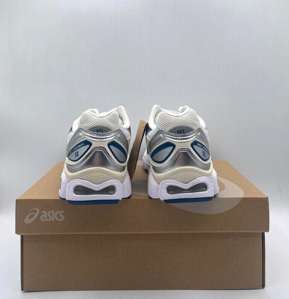ASICS Women's Gel-Nimbus 9 White/Light Indigo 1202A278-108 US Size 8.5 ...