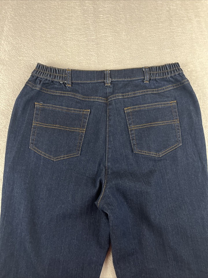 Allison Daley Petite dark wash blue denim straight leg jeans size 10PS ...