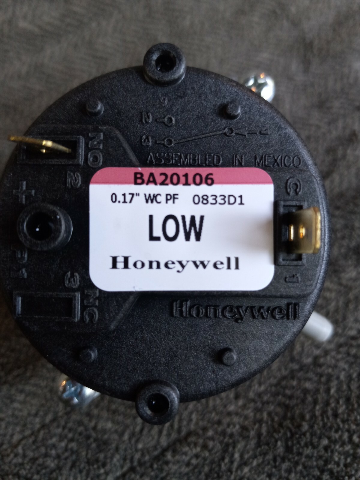 Honeywell BA20106 C341750P02 HIGH LOW Furnace Air Pressure Switch 2 ...
